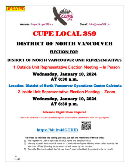 DNV – Unit Reps Election Meetings (Outside & Inside) – January 10, 2024 ...